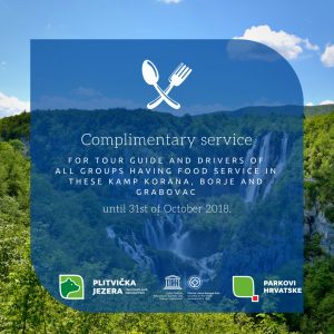 Complimentary service - Nacionalni park "Plitvička jezera"